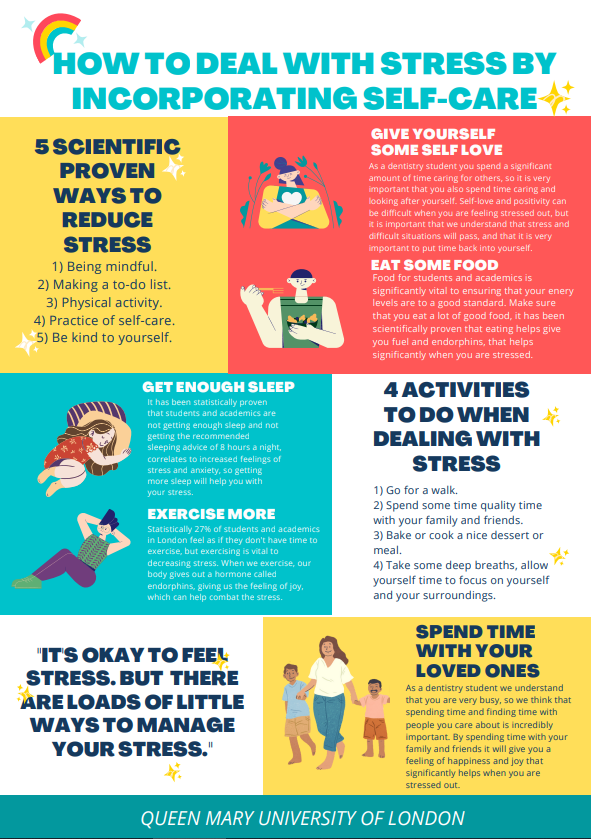 IoD Student Support: How self-care can help reduce stress. | MyQMUL