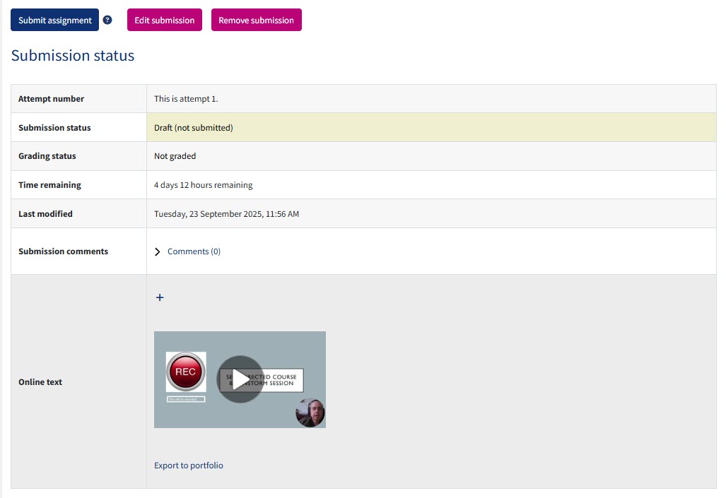 Video Assignment submission | MyQMUL